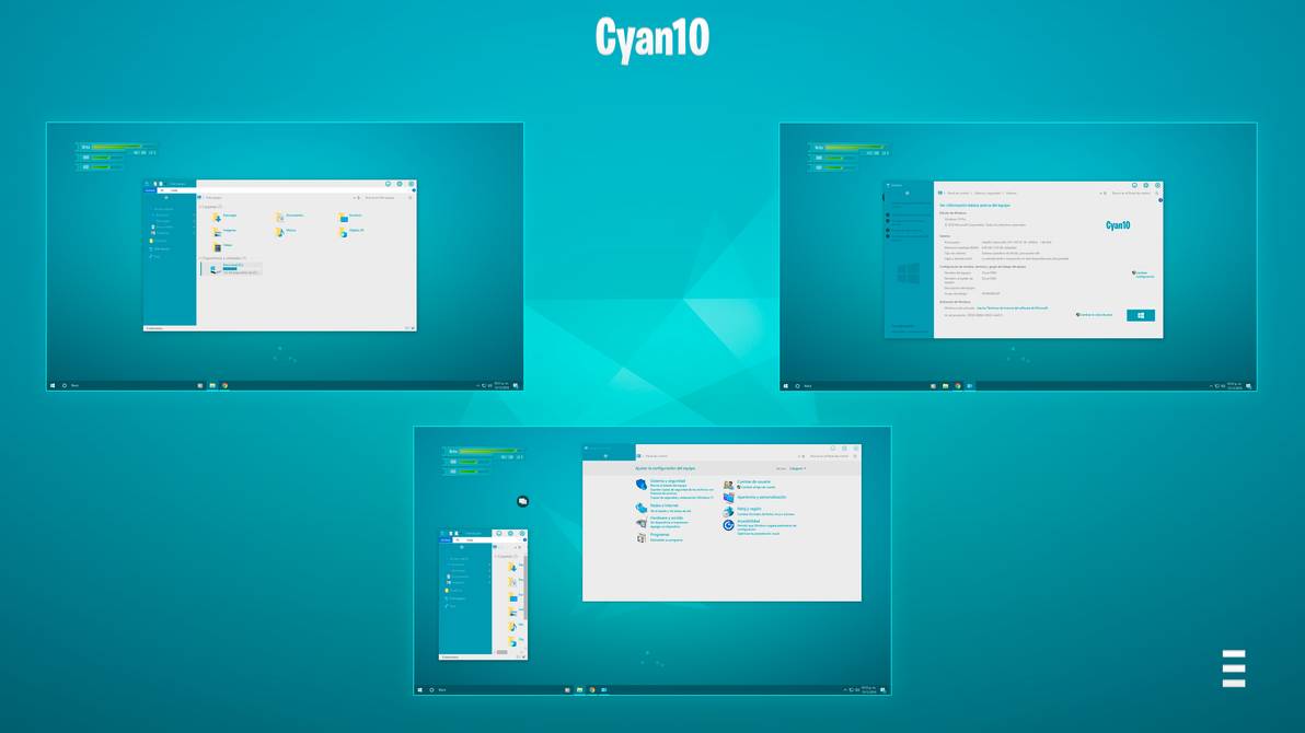 Theme Cyan 10 for Windows 10 - Enable Windows Theme Customization