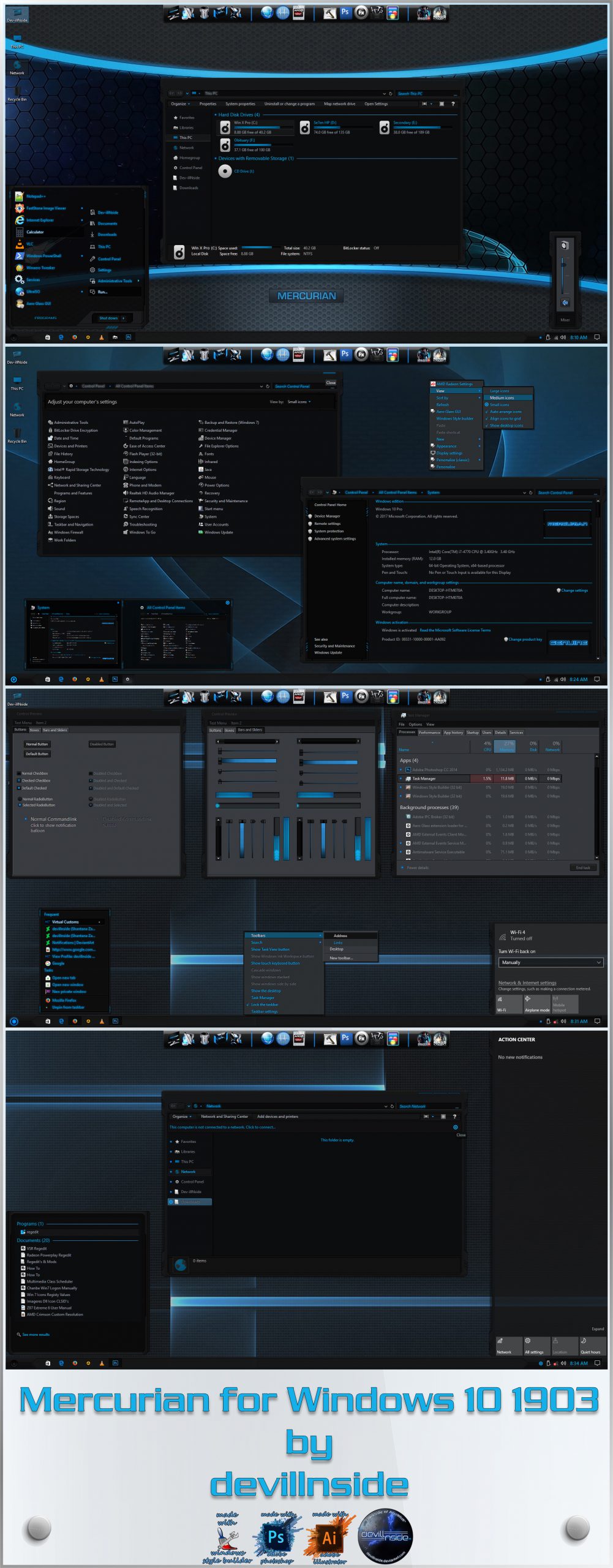 Mercurian for Windows 10 - Enable Windows Theme Customization