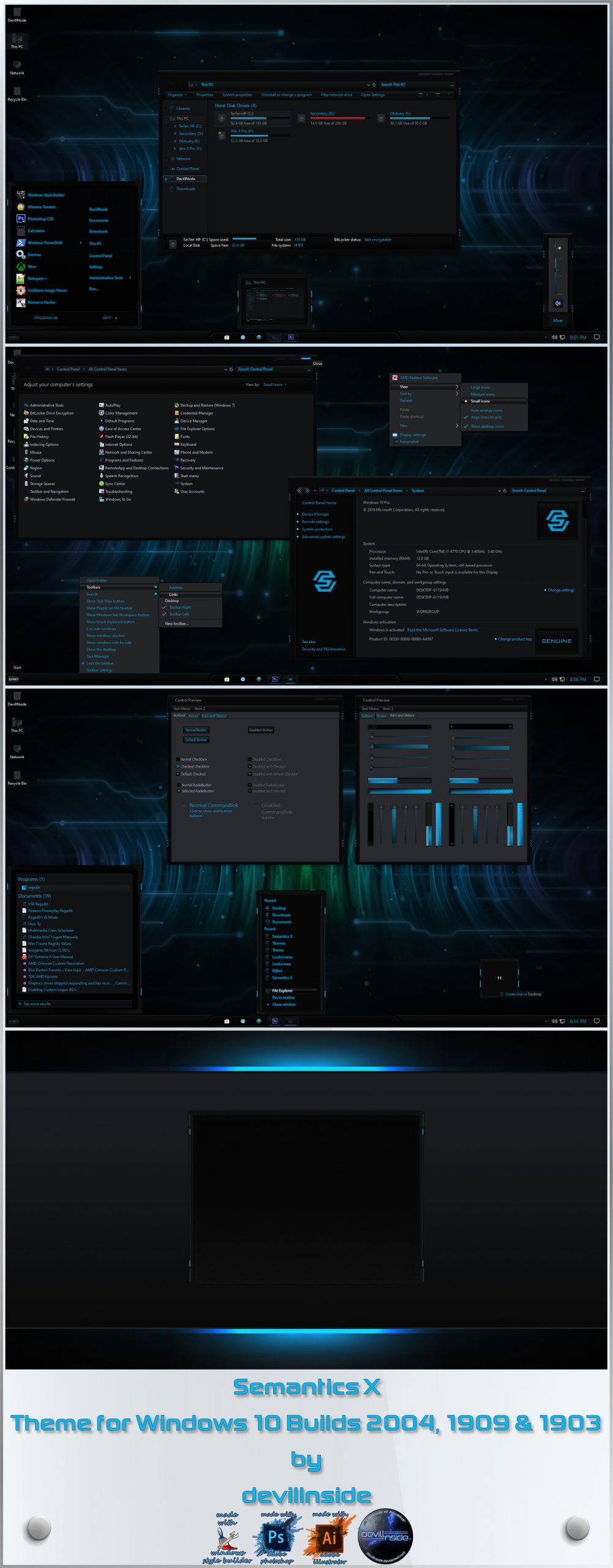 Semantics X for Windows 10 - Enable Windows Theme Customization