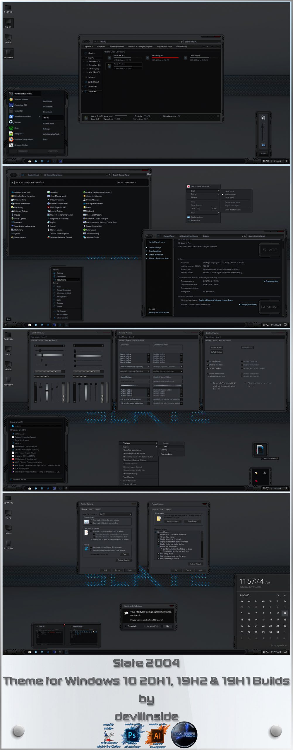 Slate for Windows 10 - Enable Windows Theme Customization