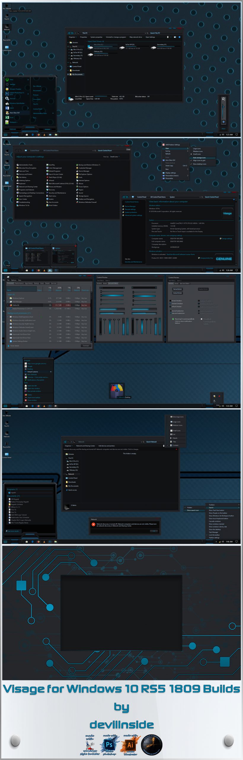 Visage for Windows 10 - Enable Windows Theme Customization