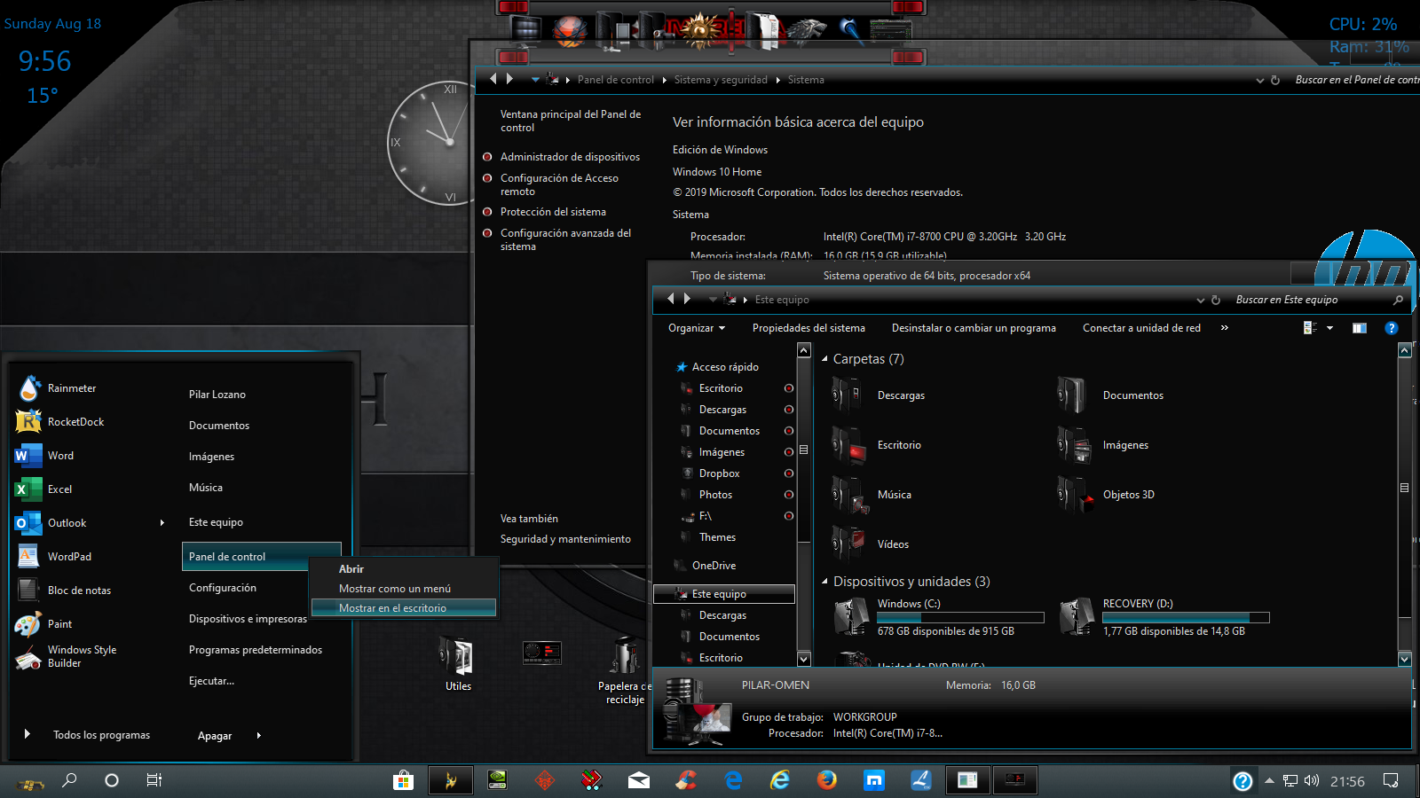 A Touch Of Color Blue for Windows 10 – Enable Windows Theme Customization