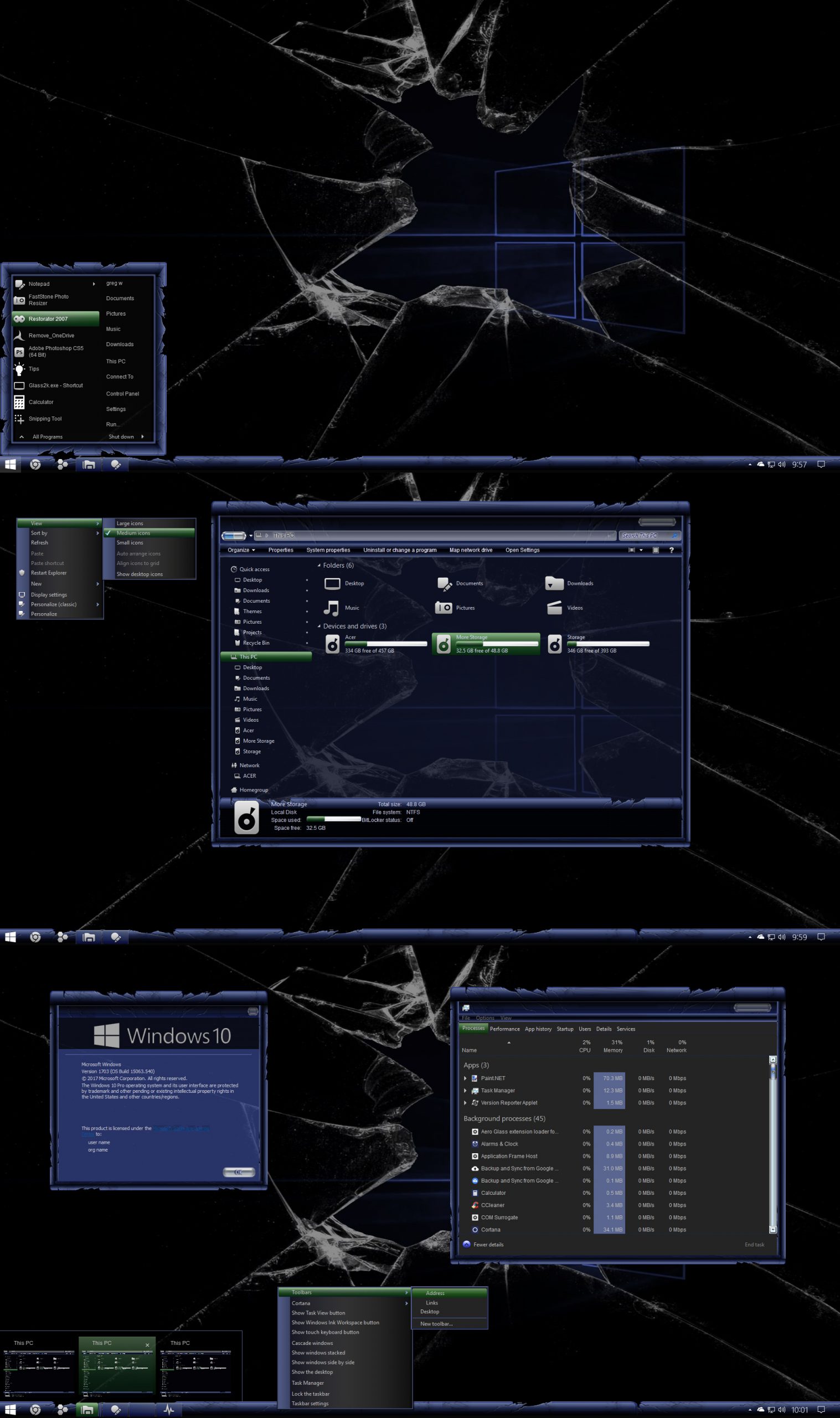 Broken theme for Windows 10 - Enable Windows Theme Customization