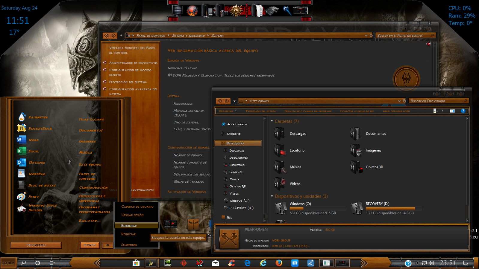 SKIRYM ELDER SCROLLS WOOD EDITION for Windows 10 - Enable Windows Theme ...