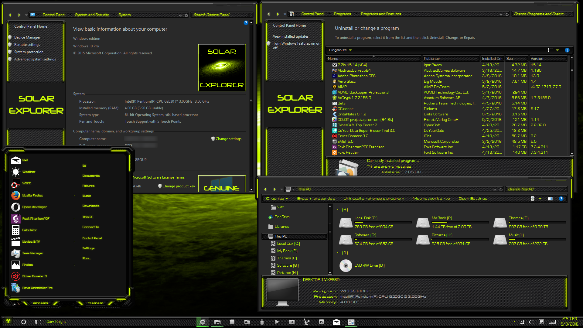 Solar Explorer for Windows 10 - Enable Windows Theme Customization