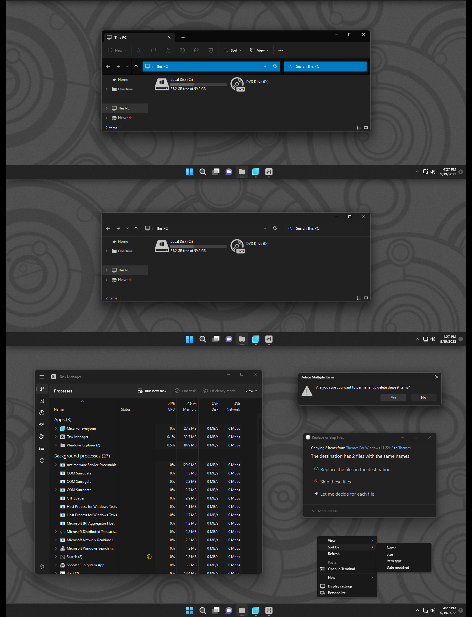 After Dark Blue V6 Theme For Windows 11 Enable Windows Theme Customization