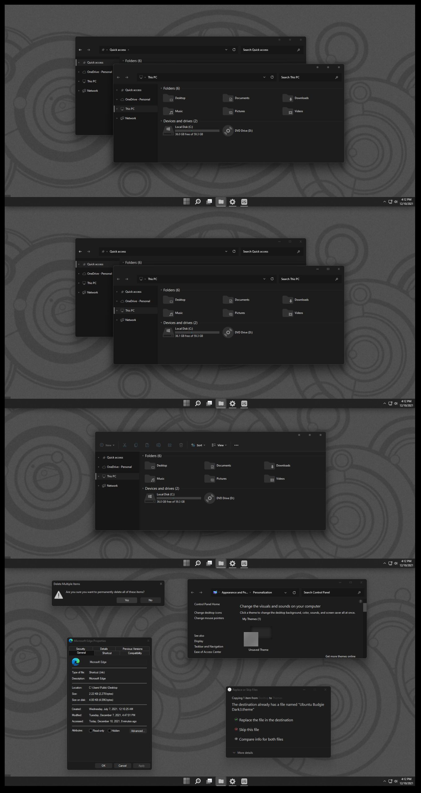 After Dark Gray V4 Theme For Windows 11 Enable Windows Theme Customization