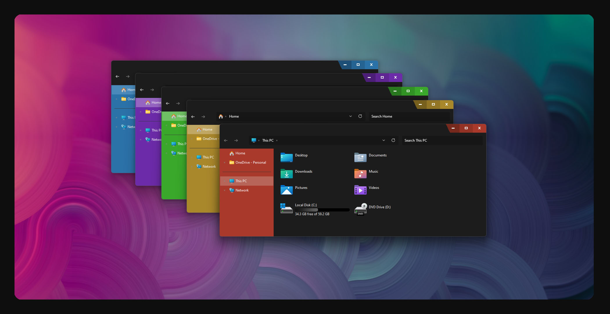 Obetal Purple Theme for Windows 11 – Enable Windows Theme Customization