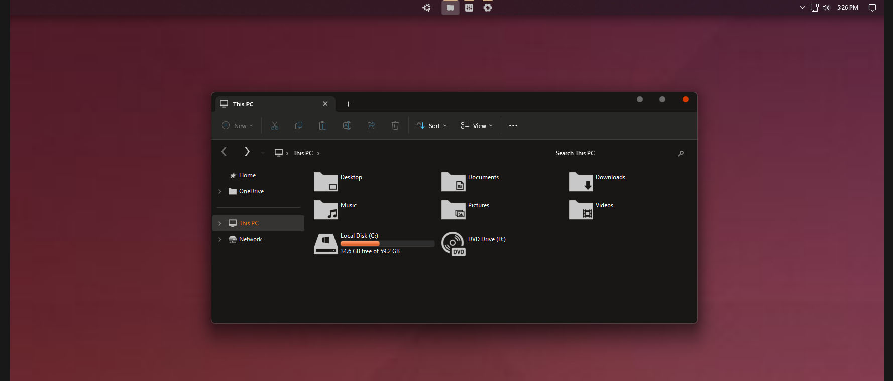 Ubuntu Flat Dark Theme for Windows 11 - Enable Windows Theme Customization