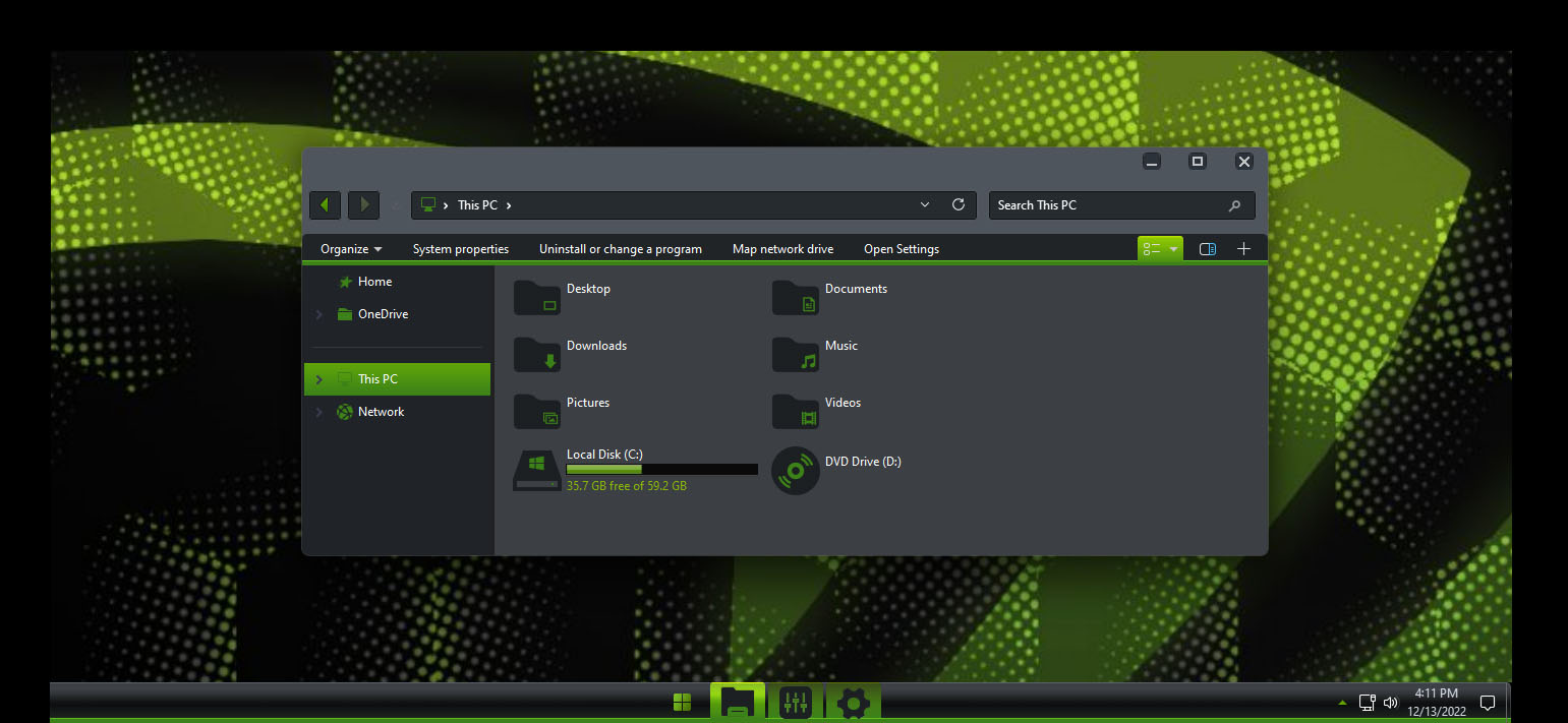 Nvidia Dark Skinpack For Windows 710 Skin Pack Theme Nvidia Skin For