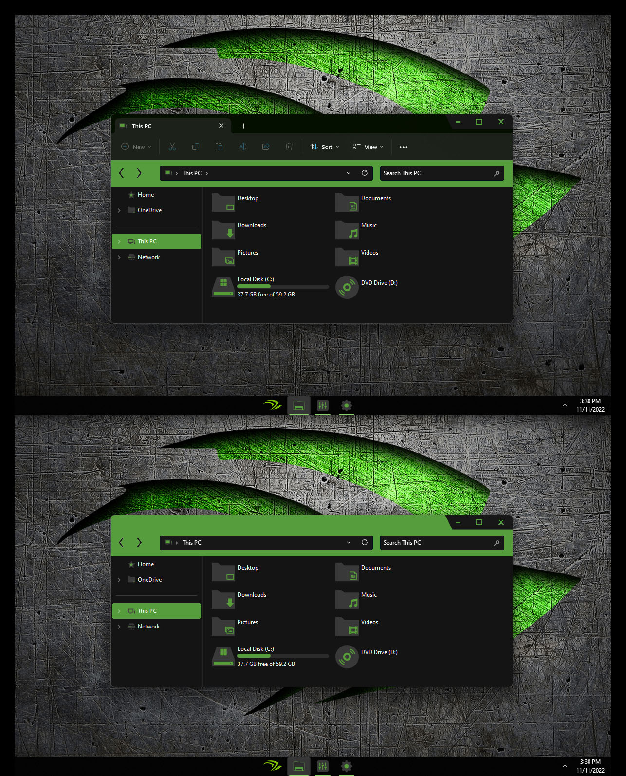 Nvidia Navi V1 Theme For Windows 11 Enable Windows Theme Customization