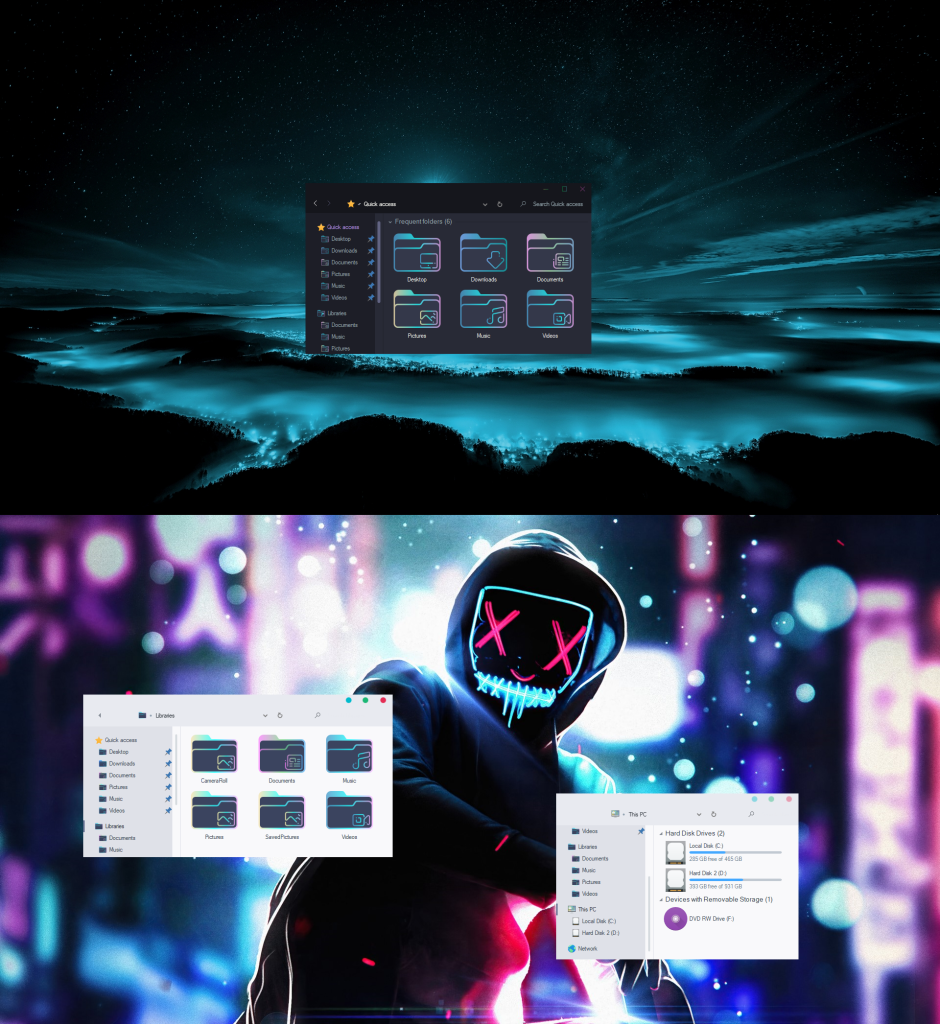 Shadows Icons Theme for Win 10 and Win 11 - Enable Windows Theme ...