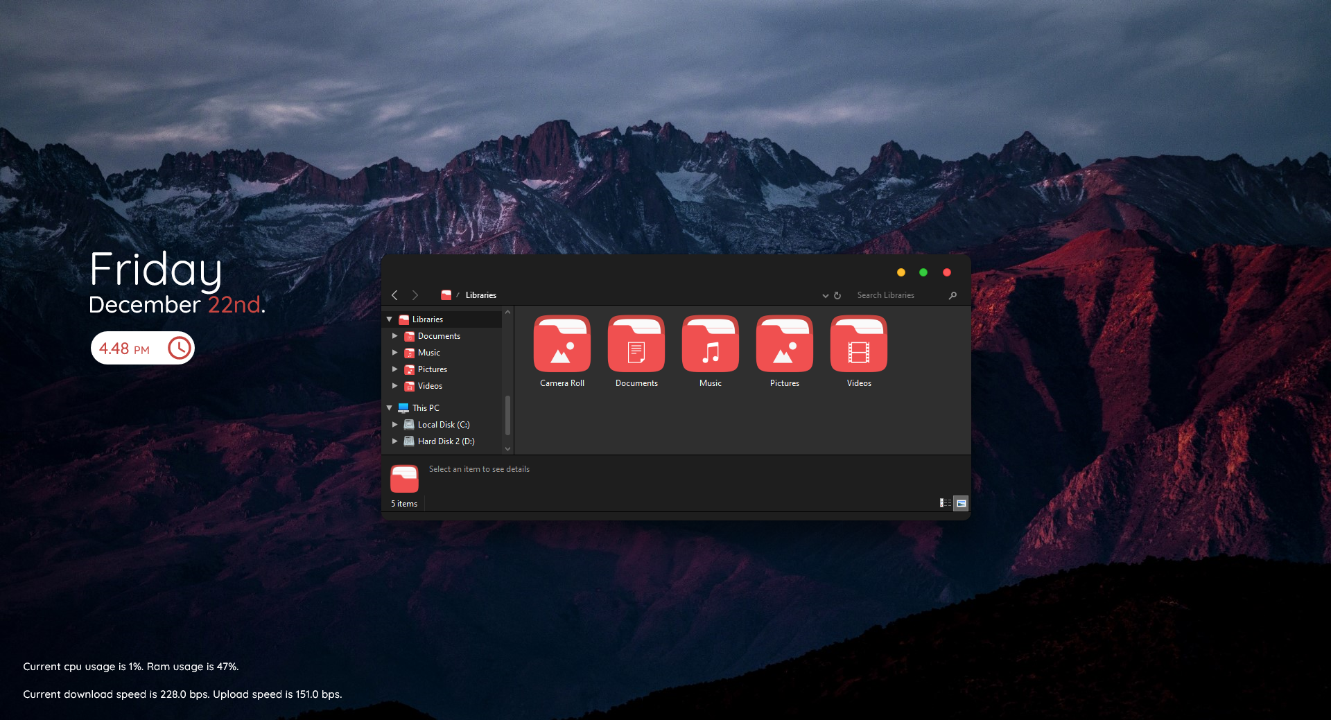 Reversal Red 7TSP – Enable Windows Theme Customization