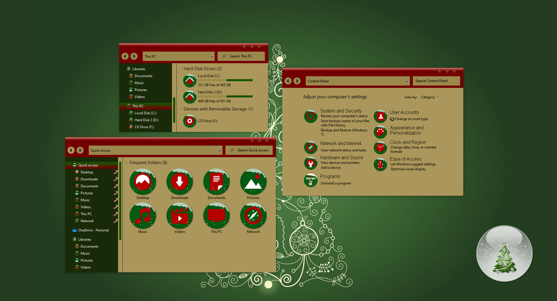 Christmas Circle Icons Theme for Windows 10 – Enable Windows Theme ...