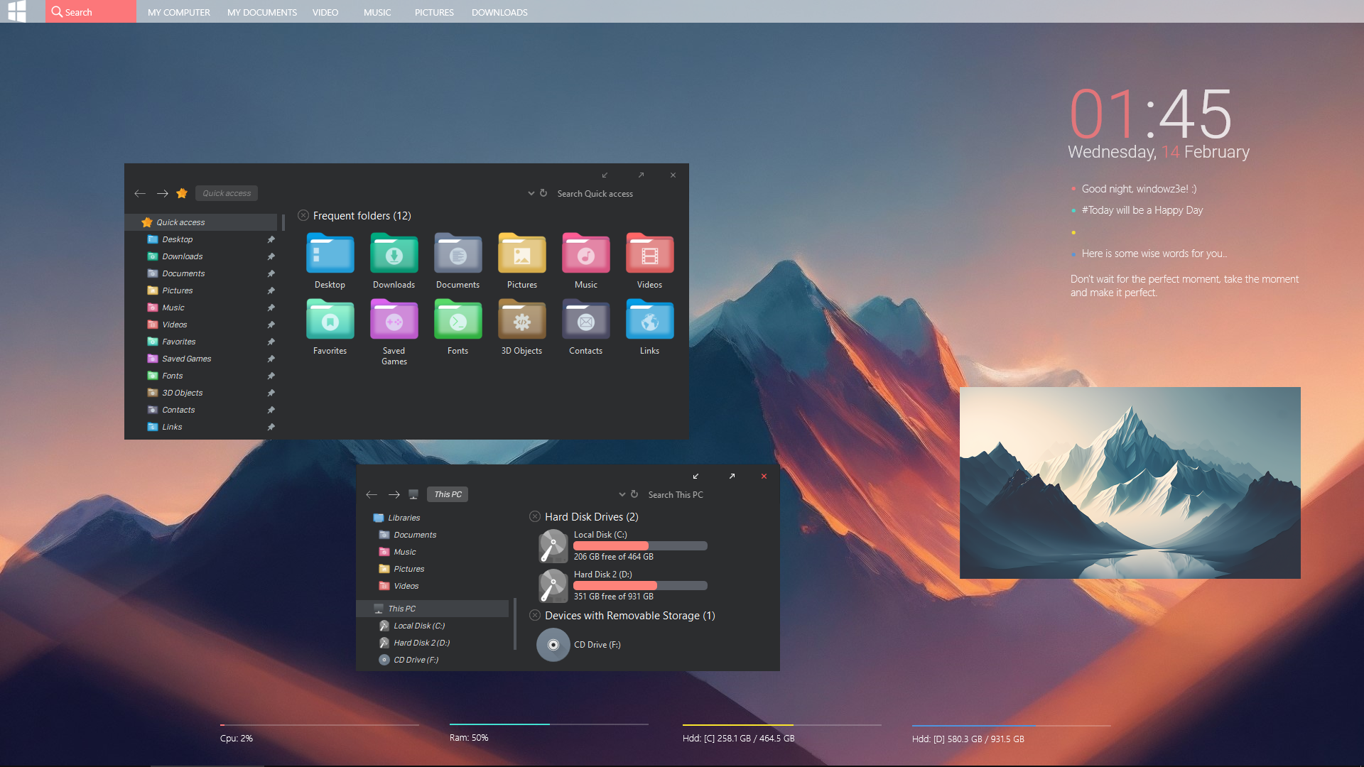 Infinity Icons Theme – Enable Windows Theme Customization