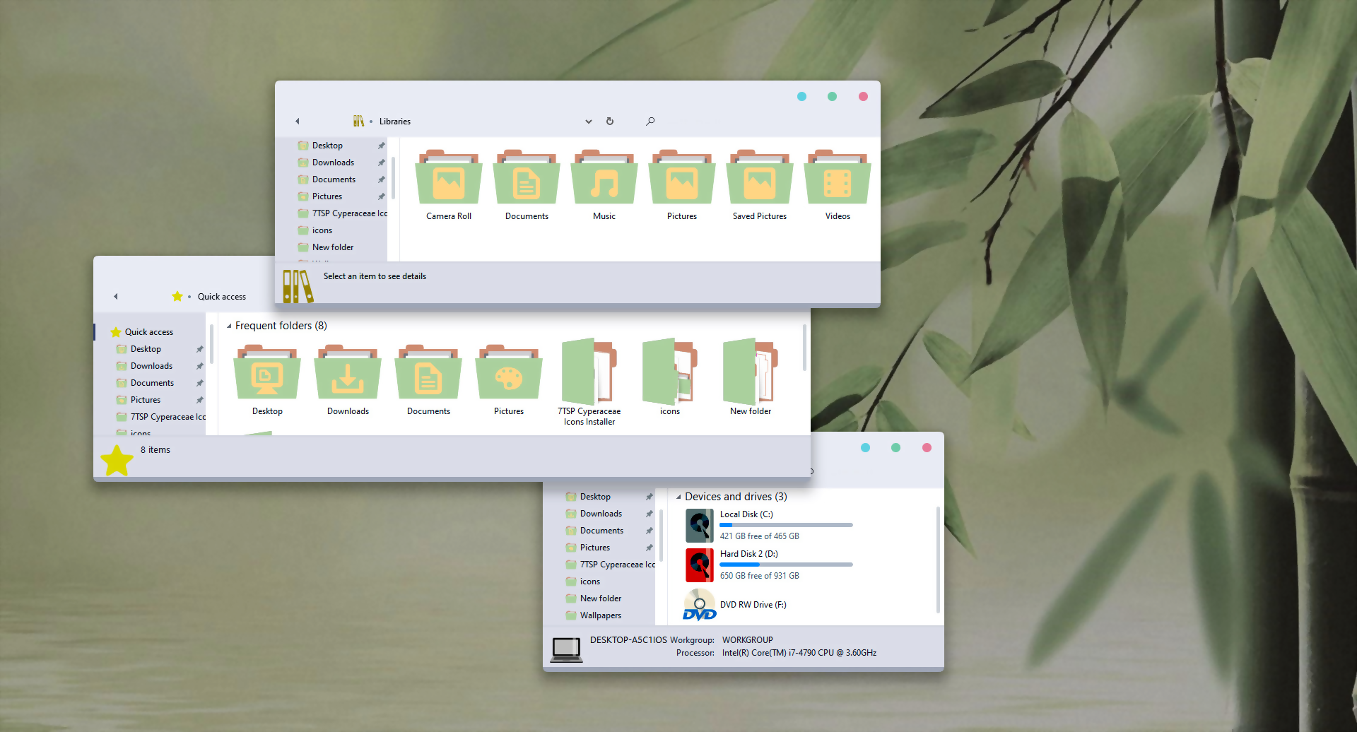 Numix Cyperaceae Live IconPack 7TSP - Enable Windows Theme Customization