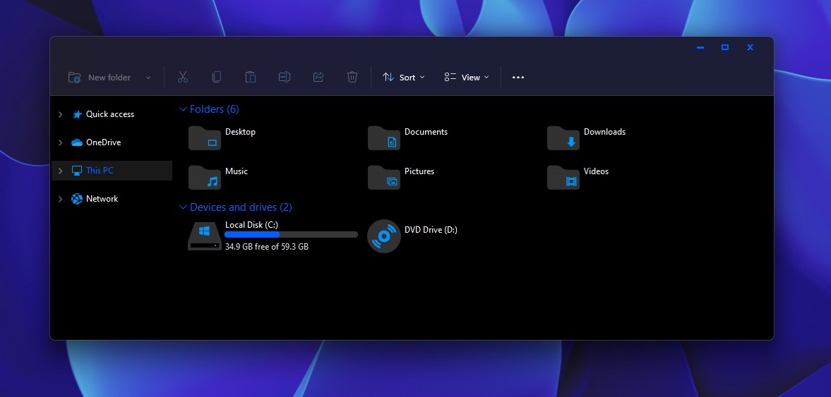 Pure Black Blue Icon Pack for 7TSP - Enable Windows Theme Customization