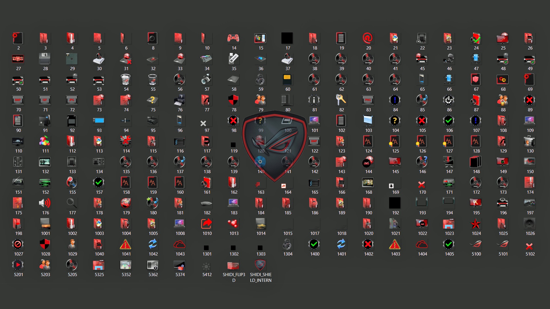 ASUS ROG Red IconPack 7TSP – Enable Windows Theme Customization