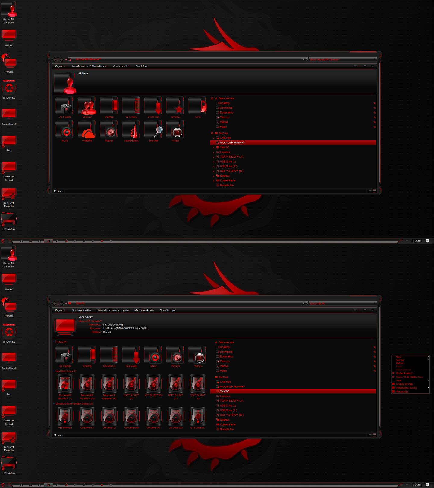 Shadow Digital Red v5 IconPack 7TSP – Enable Windows Theme Customization