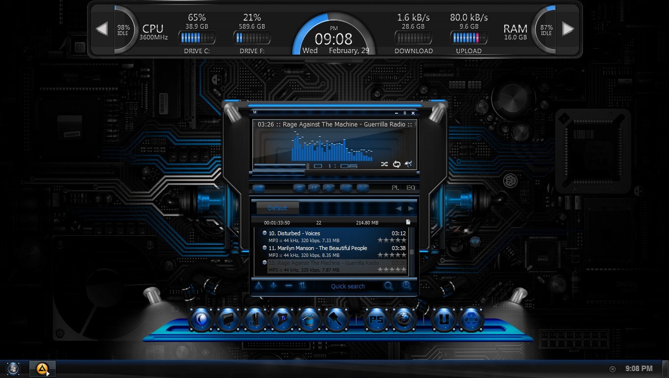 Showtime for RocketDock – Enable Windows Theme Customization