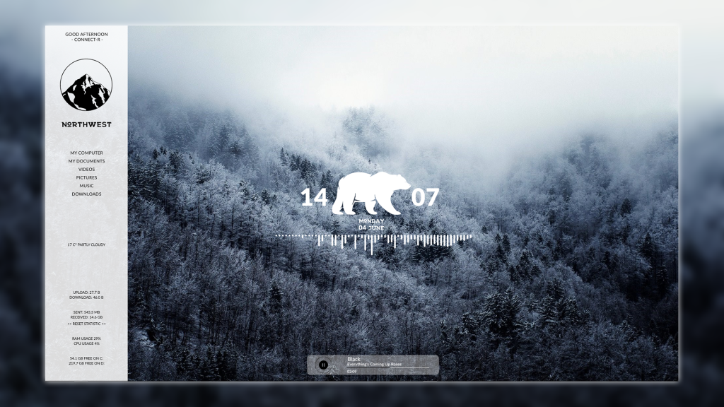 Northwest for Rainmeter - Enable Windows Theme Customization