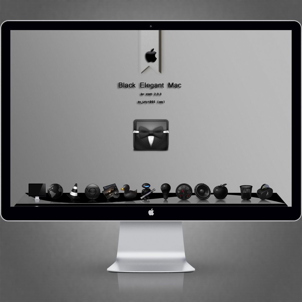 Black Elegant Mac for Xwidget - Enable Windows Theme Customization
