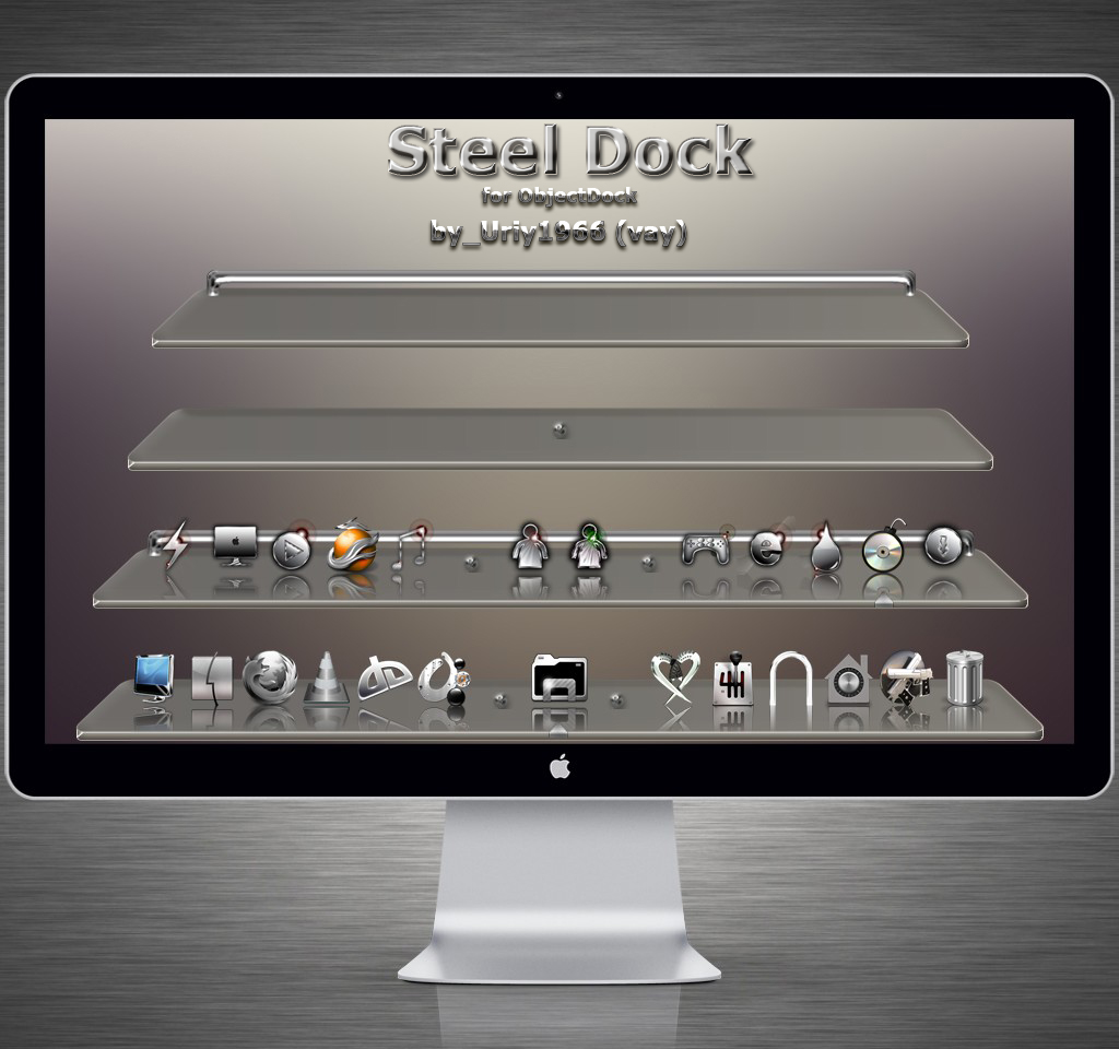 Steel dock for ObjectDock - Enable Windows Theme Customization