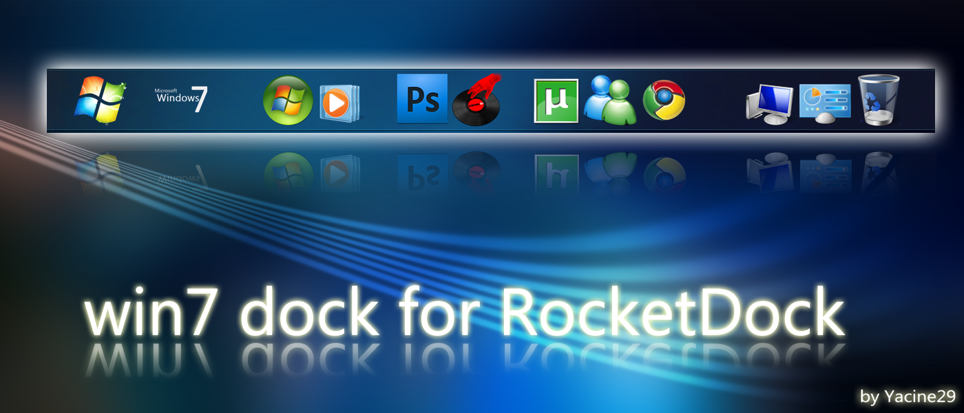 win7 dock for RocketDock - Enable Windows Theme Customization