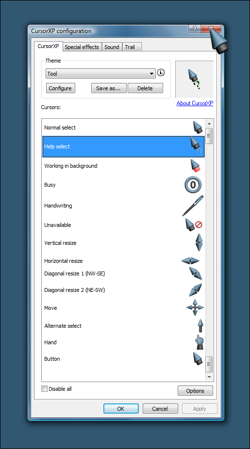 Tool relhom for CursorFX – Enable Windows Theme Customization
