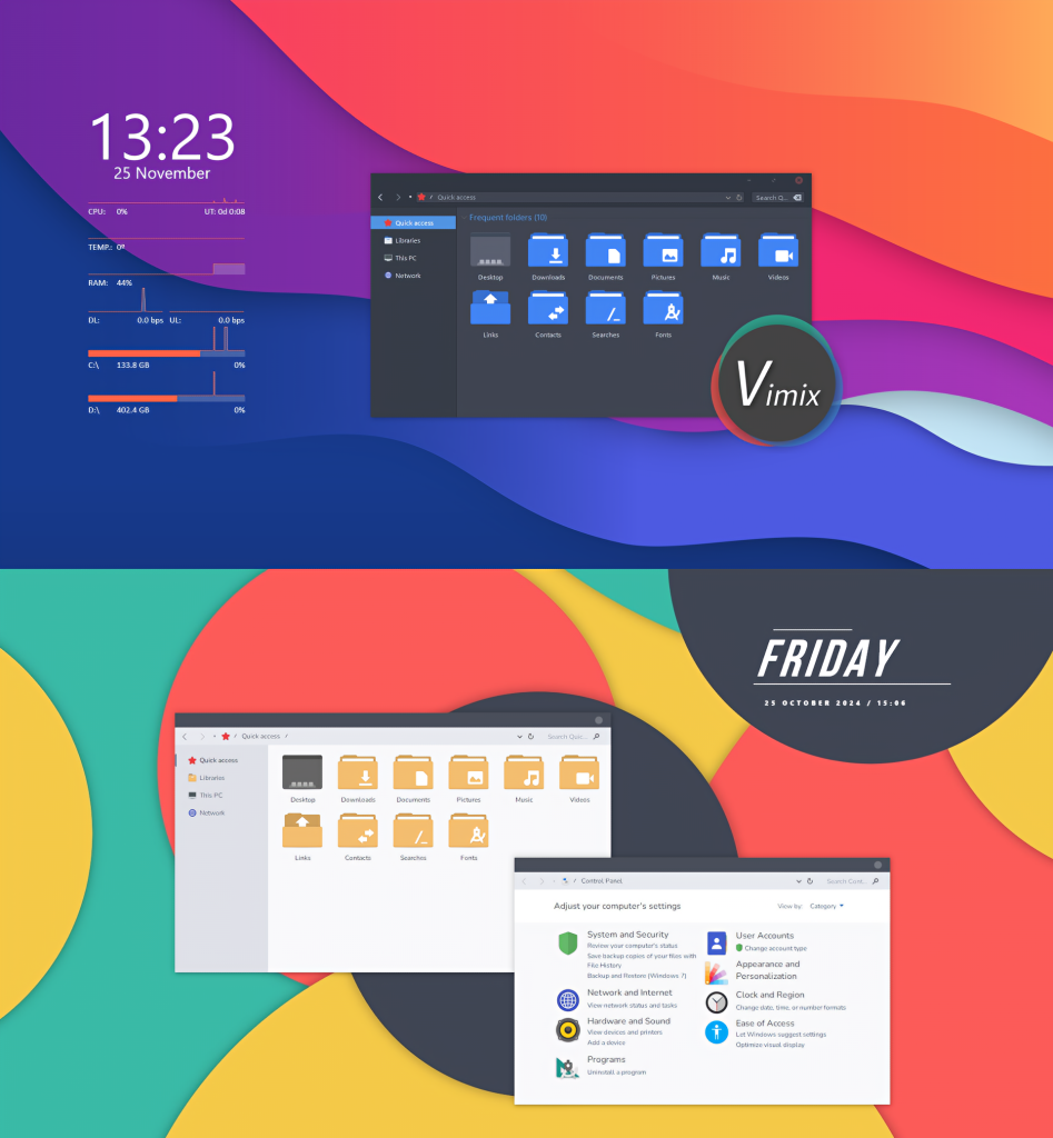 Vimix Icon Theme - Enable Windows Theme Customization