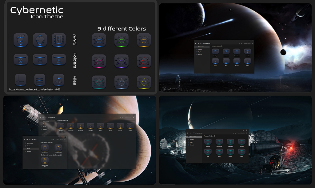 Cybernetic-White IconPack 7TSP - Enable Windows Theme Customization
