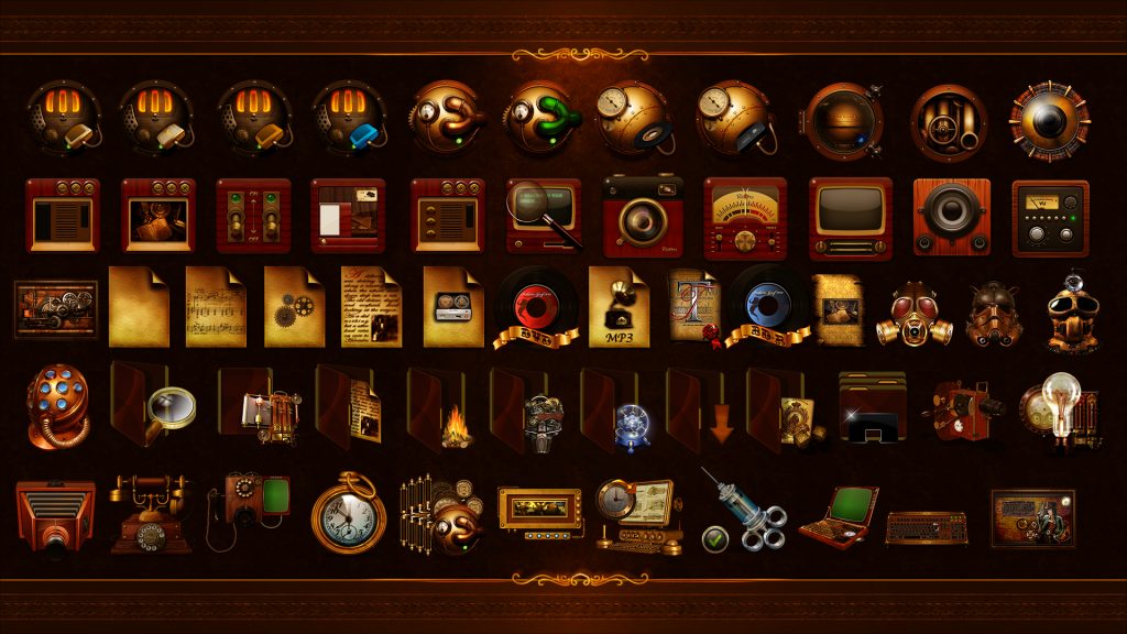 Steampunk IconPack 7TSP - Enable Windows Theme Customization