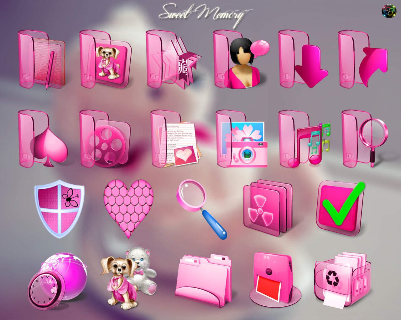 Sweet Memory IconPack 7TSP - Enable Windows Theme Customization