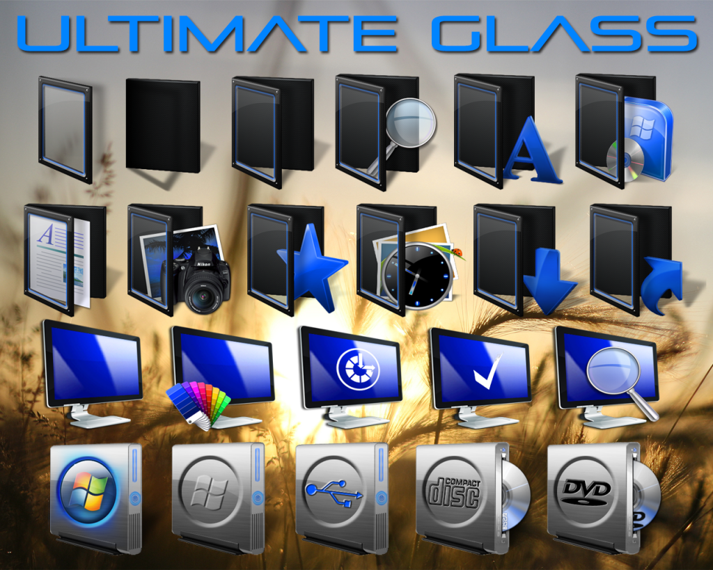 Ultimate Glass IconPack 7TSP - UXTheme Patcher