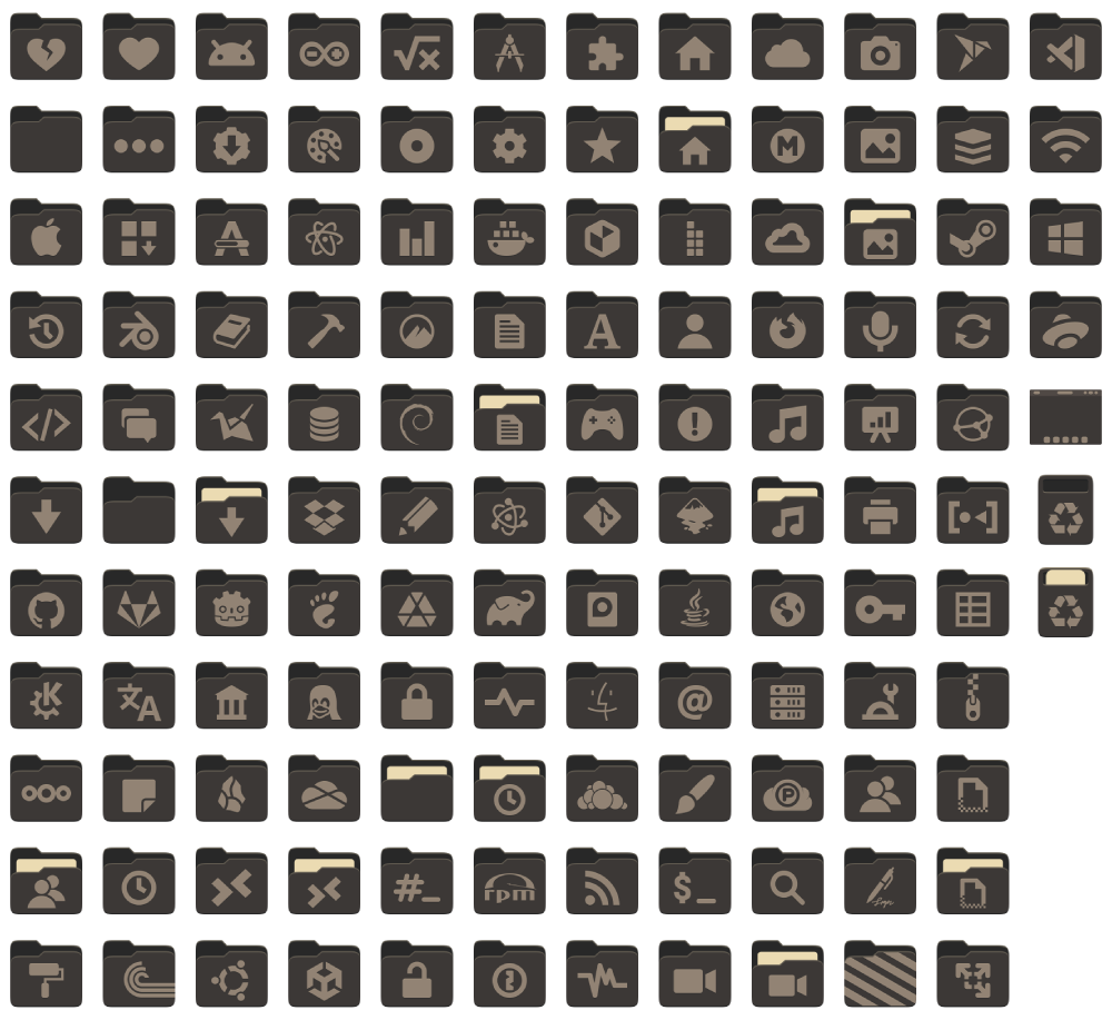 Gruvbox-SylEleuth Black IconPack 7TSP - Enable Windows Theme Customization