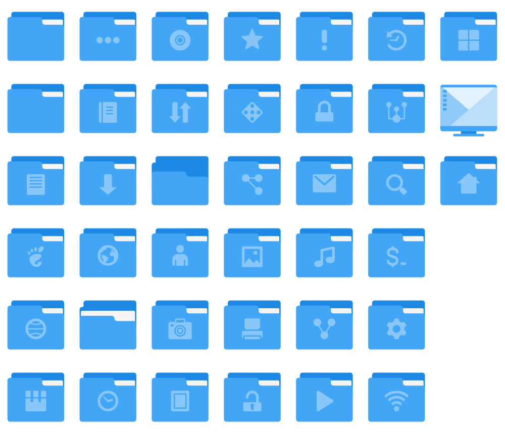 Flatery Blue IconPack 7TSP - Enable Windows Theme Customization